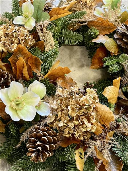 Gold Hydrangea Wreath